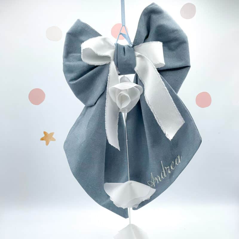 Fiocco Baby azzurro polvere - M&C LAB